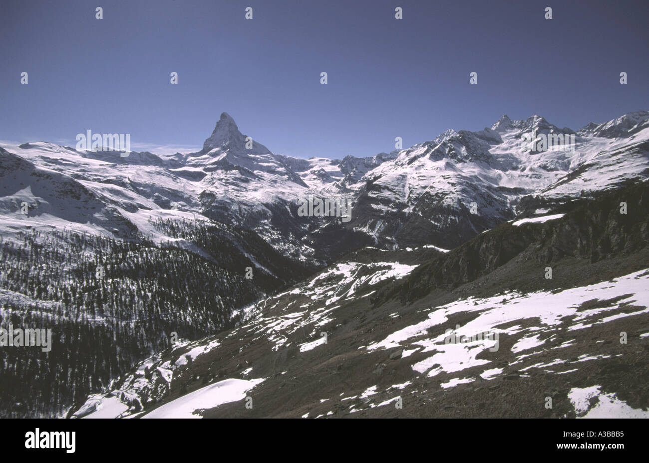 Zermatt area view on the Matterhorn Stock Photo - Alamy