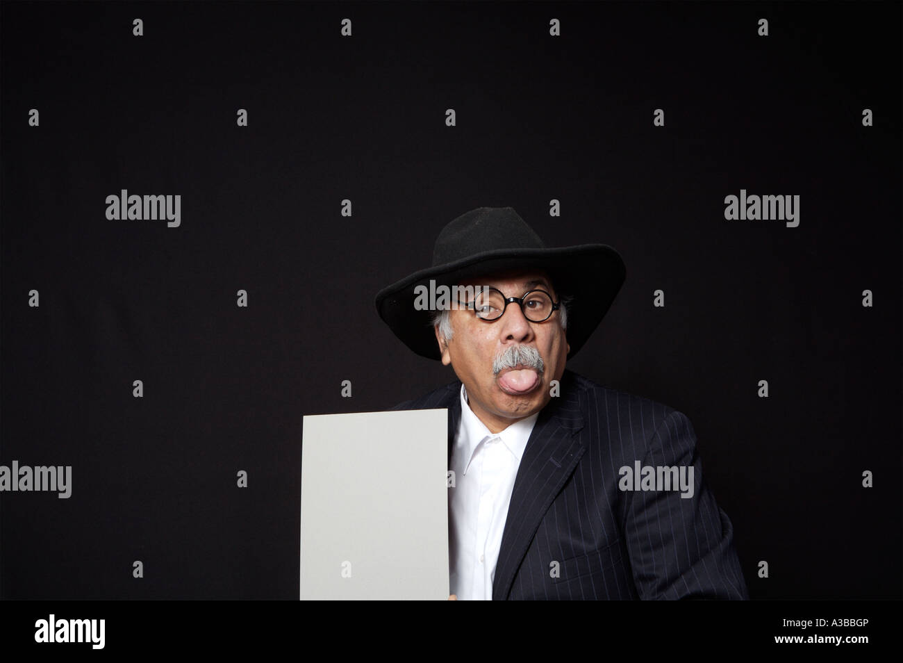 man and sign Stock Photo - Alamy