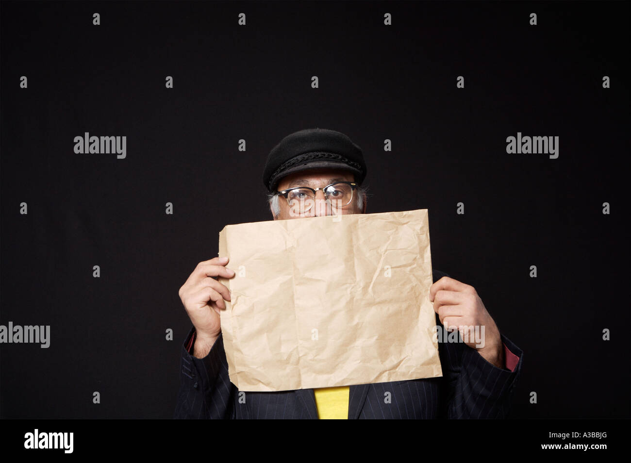 man and sign Stock Photo - Alamy