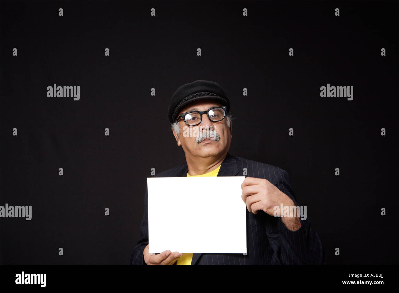 man and sign Stock Photo - Alamy