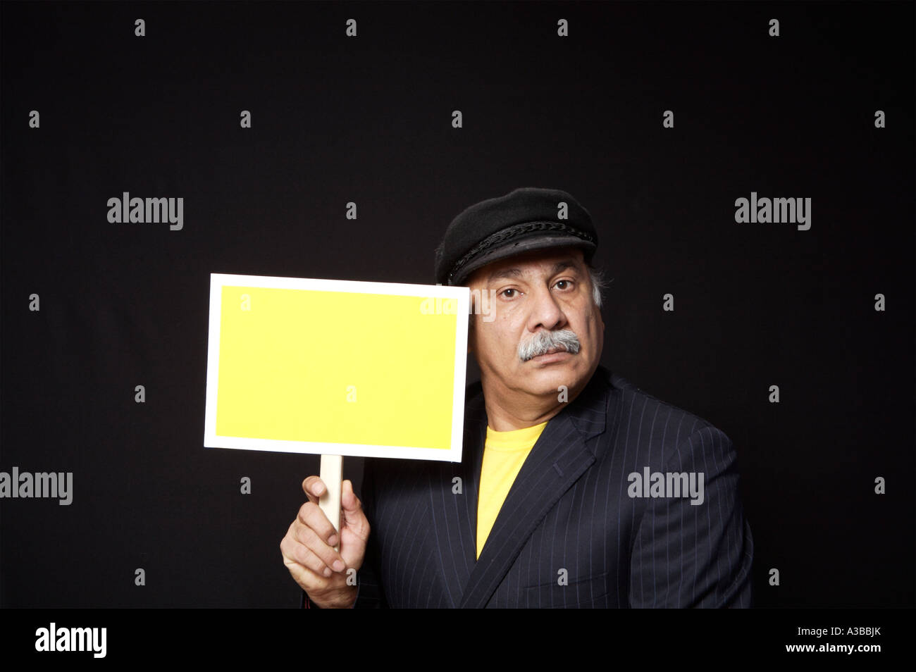 man and sign Stock Photo - Alamy