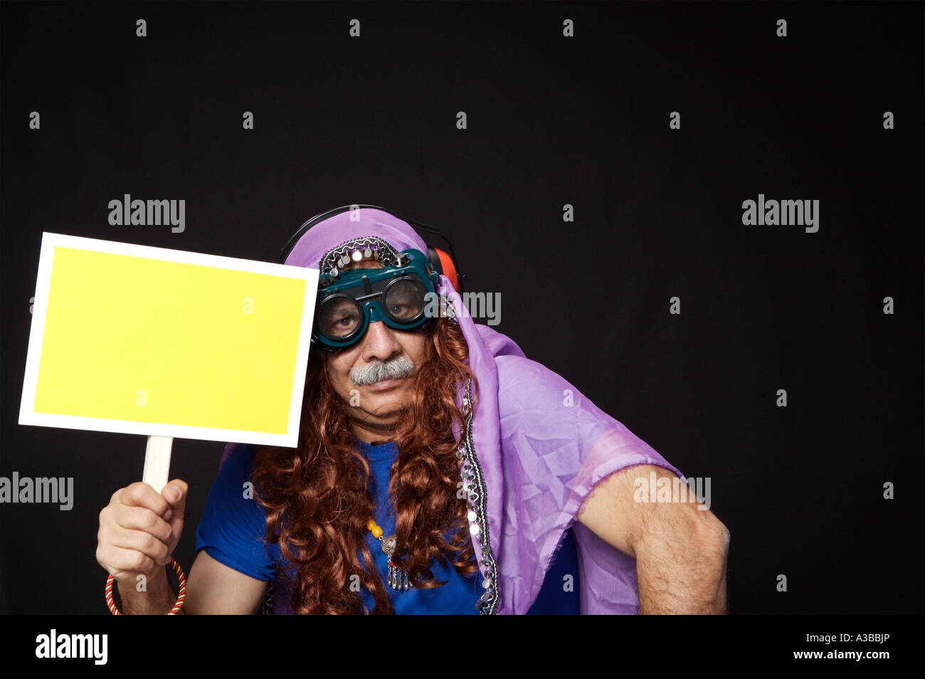 man and sign Stock Photo - Alamy
