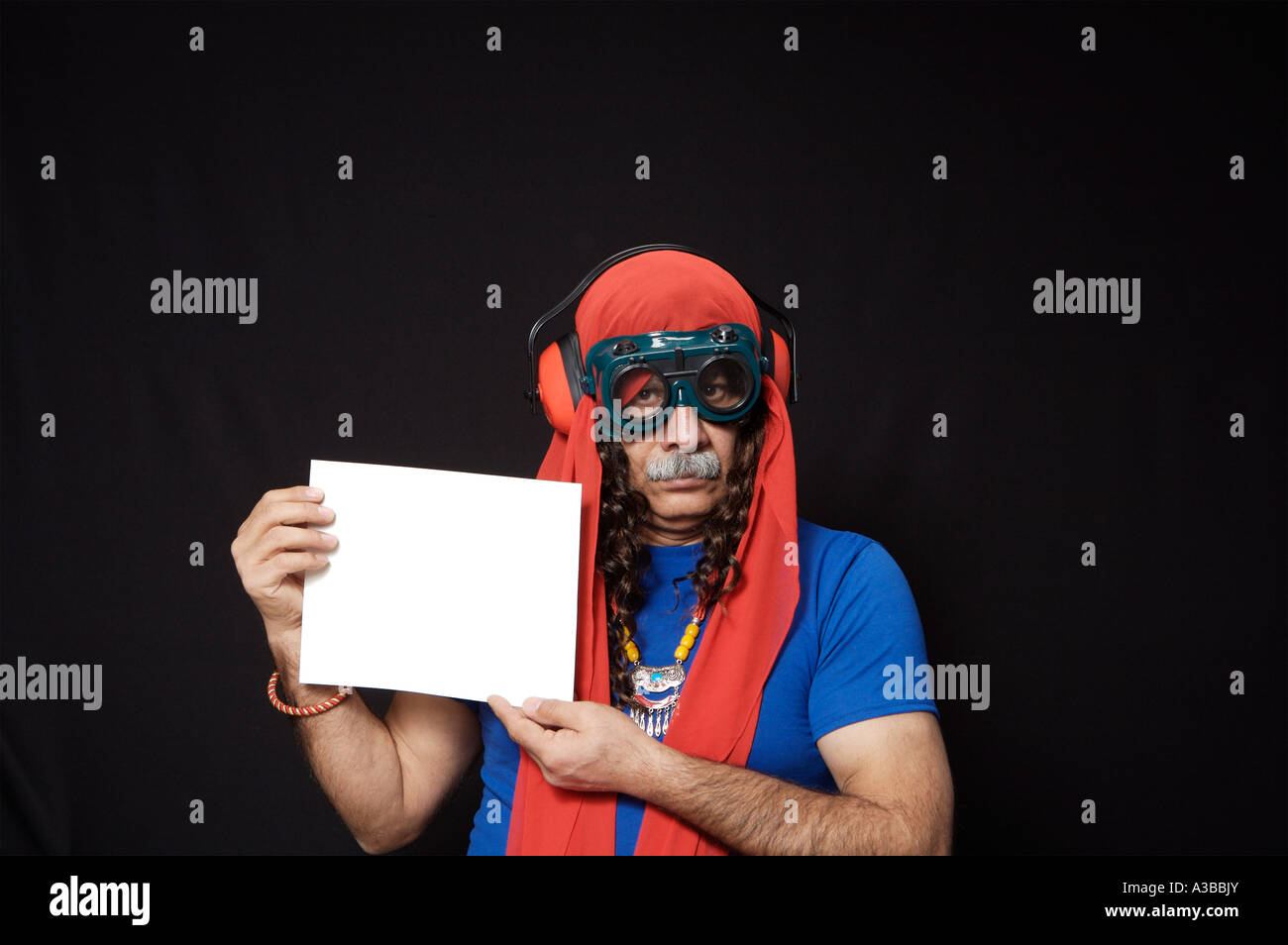 man and sign Stock Photo - Alamy