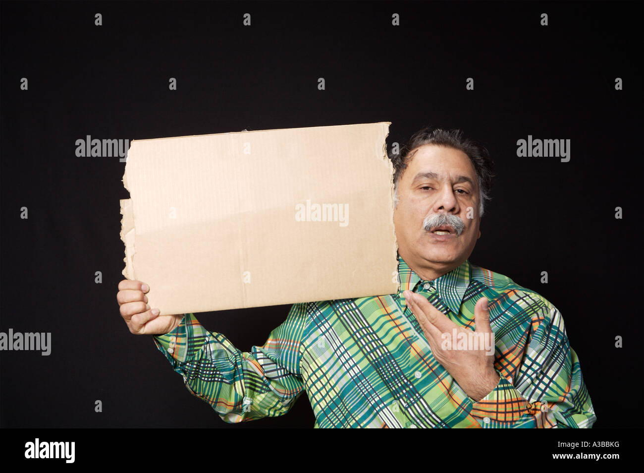 man and sign Stock Photo - Alamy