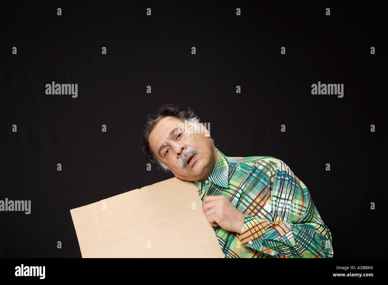 man and sign Stock Photo - Alamy