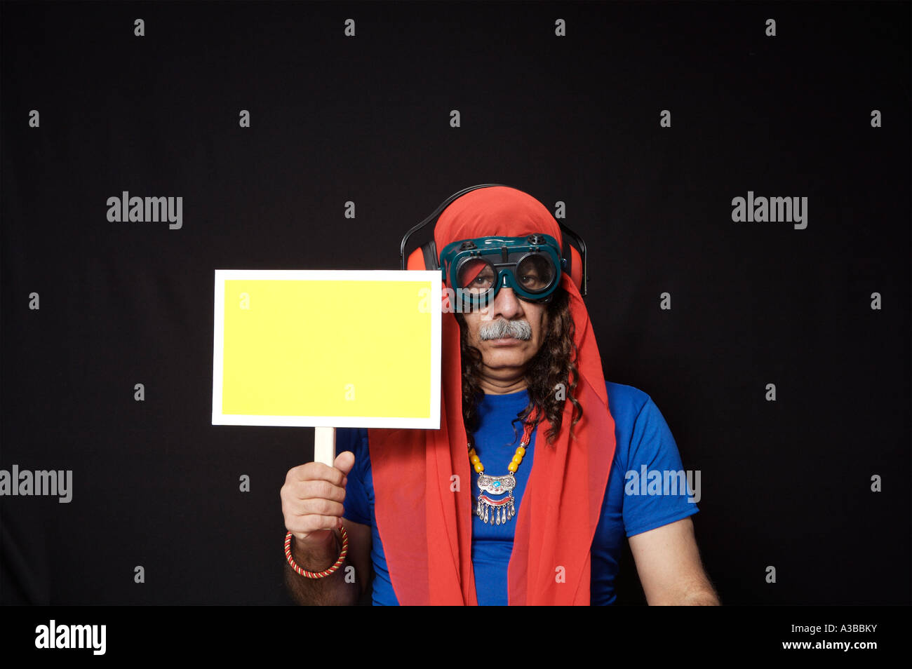 man and sign Stock Photo - Alamy
