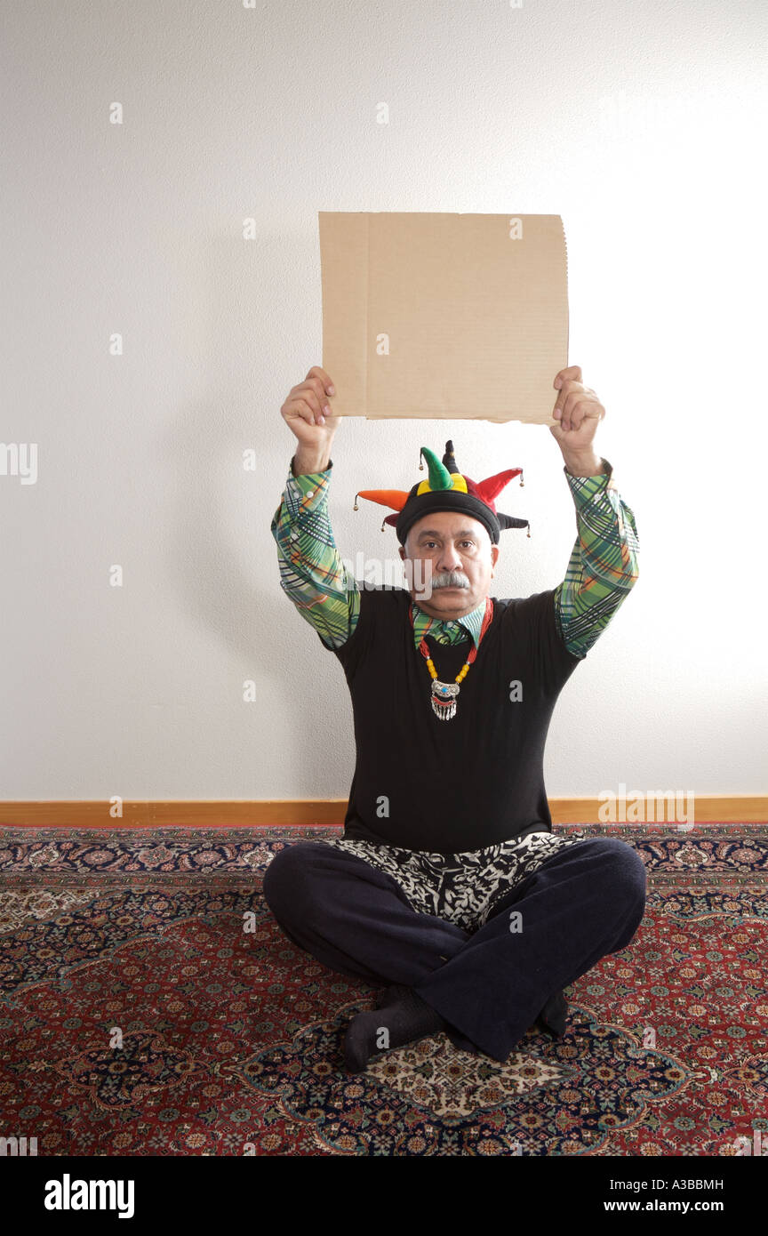 man and sign Stock Photo - Alamy