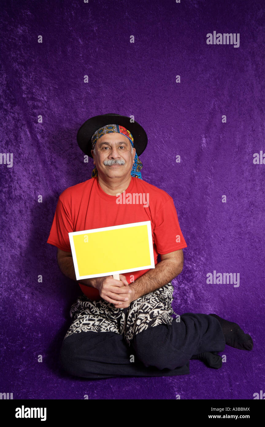 man and sign Stock Photo - Alamy