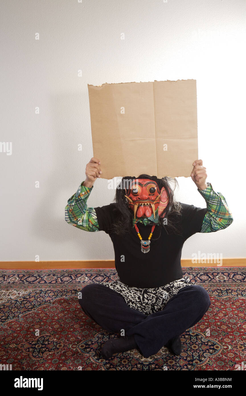 man and sign Stock Photo - Alamy