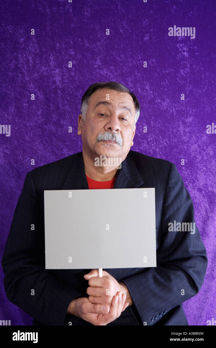 man and sign Stock Photo - Alamy