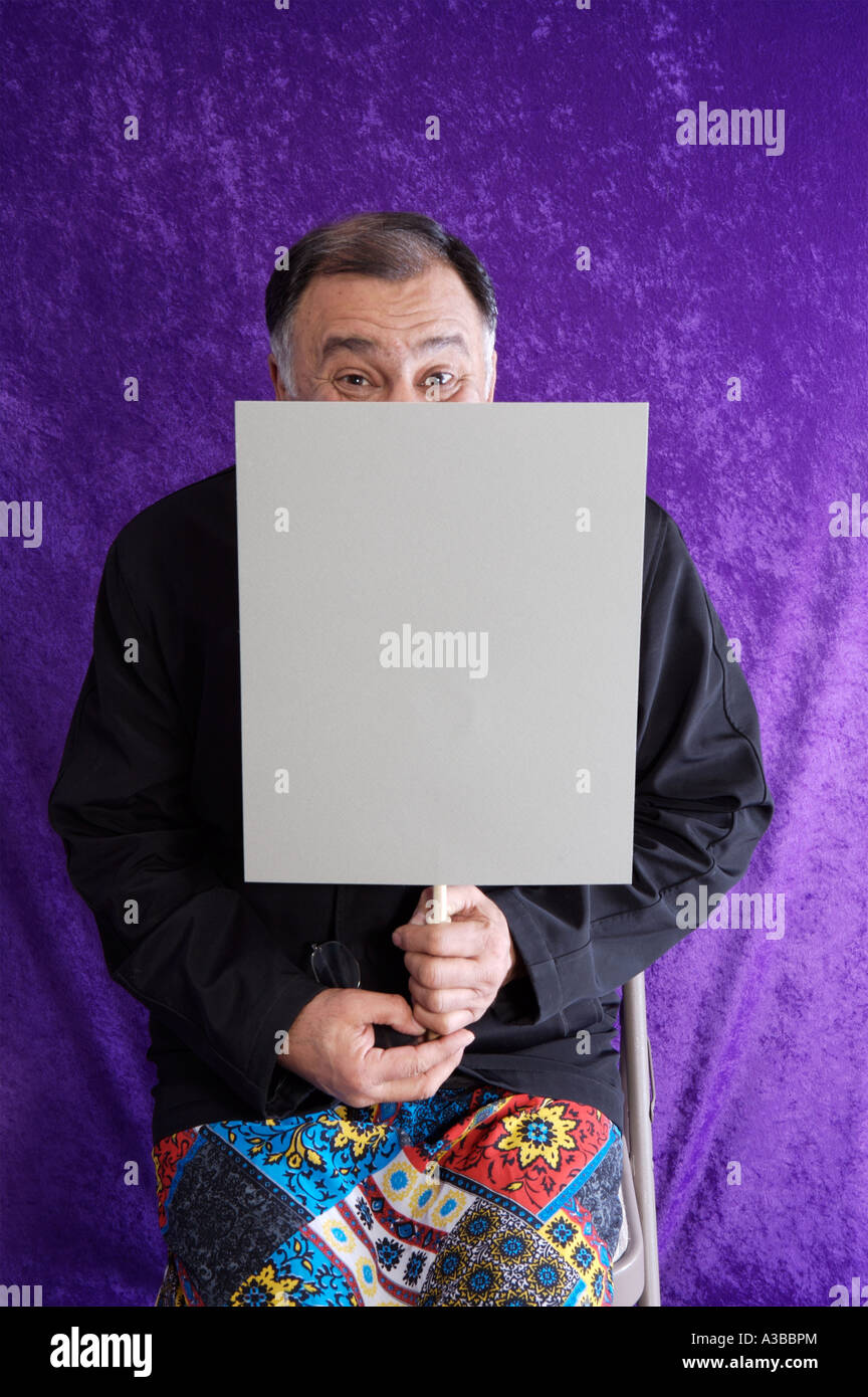man and sign Stock Photo - Alamy