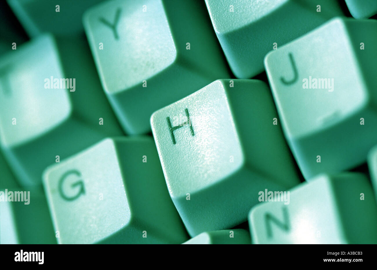 Computer Keyboard coloured pale green Stock Photo - Alamy
