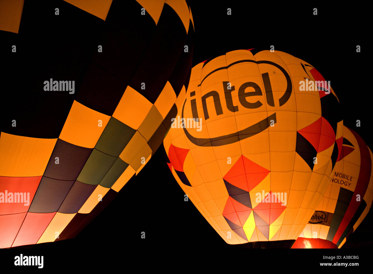 Intel balloons at Albuquerque Balloon Fiesta Dawn Patrol Show Stock ...