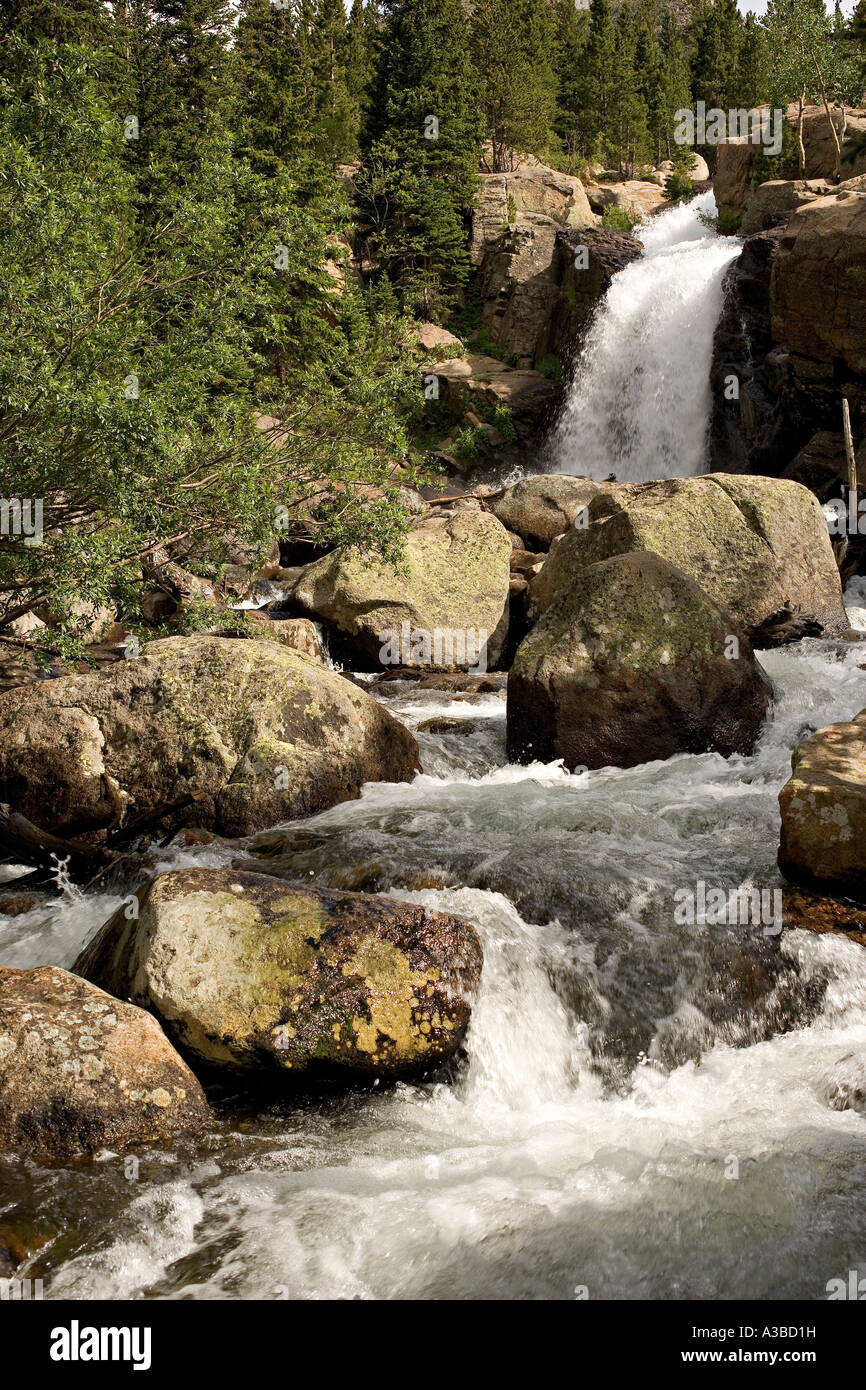 Alberta Falls Rocky Mountain National Park Colorado Stock Photo - Alamy