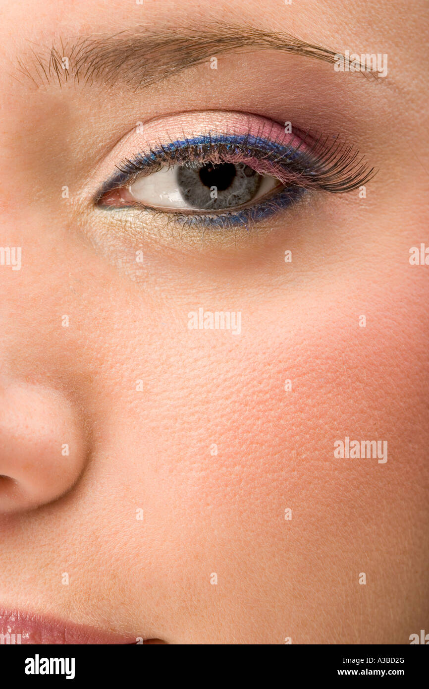 Close-up face 20-30 year old of a woman Stock Photo - Alamy