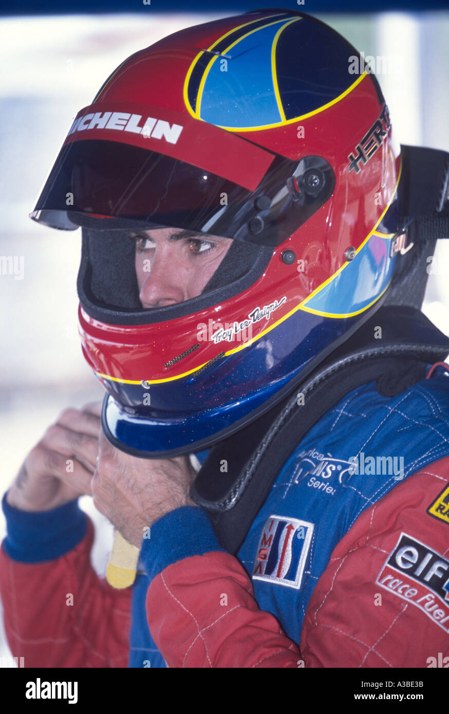 Bryan Herta prepares to race at the Mid Ohio ALMS race 2002 Stock Photo ...