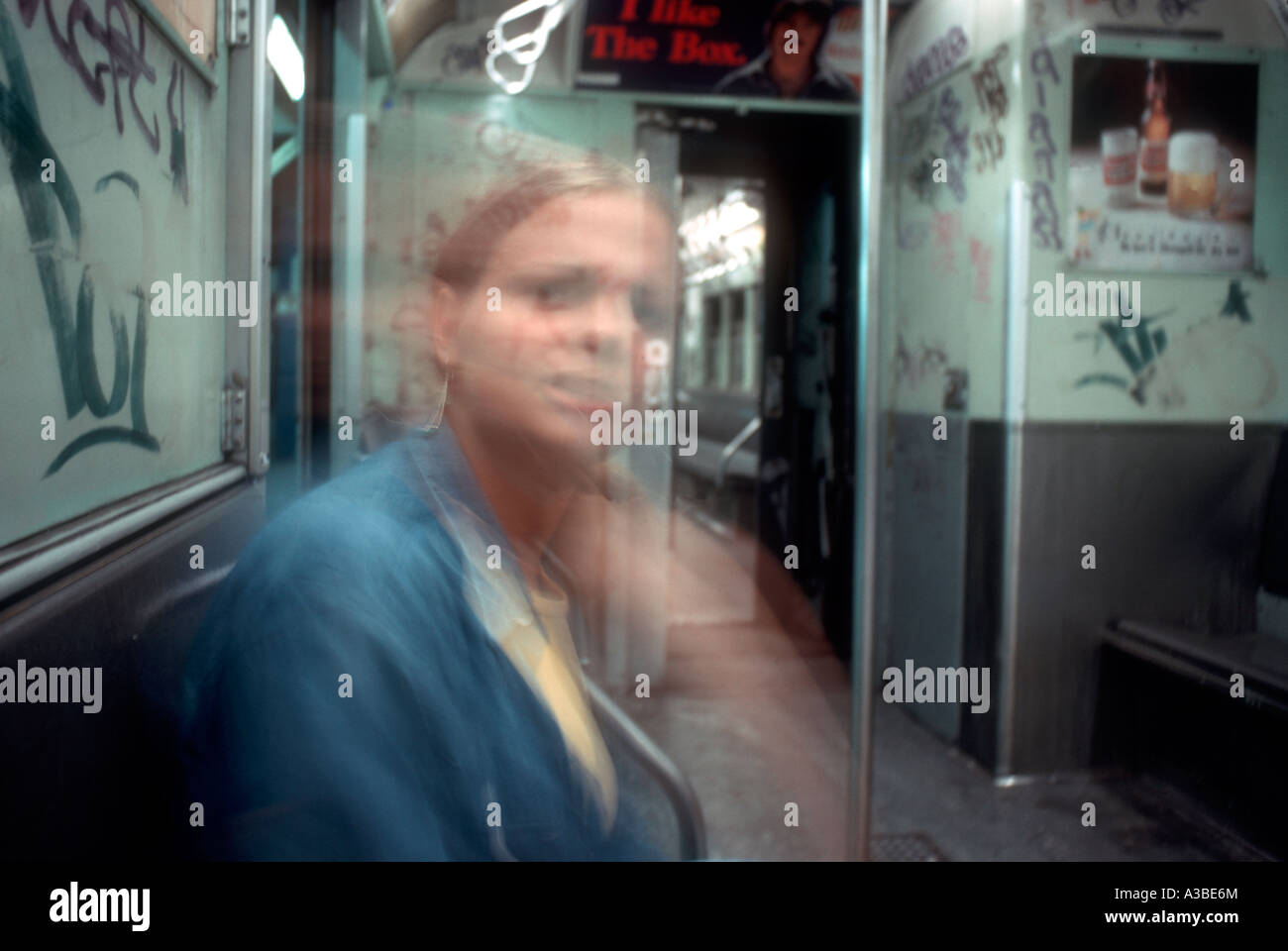 Subway woman scared hi-res stock photography and images - Alamy