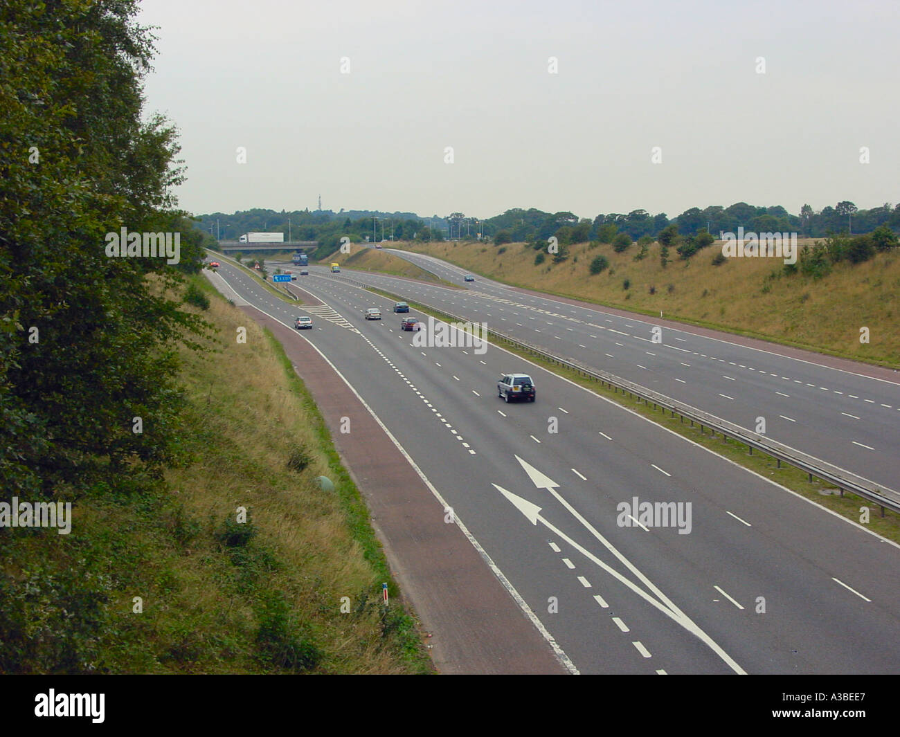 Traffic on Motorway Uk Stock Photo - Alamy