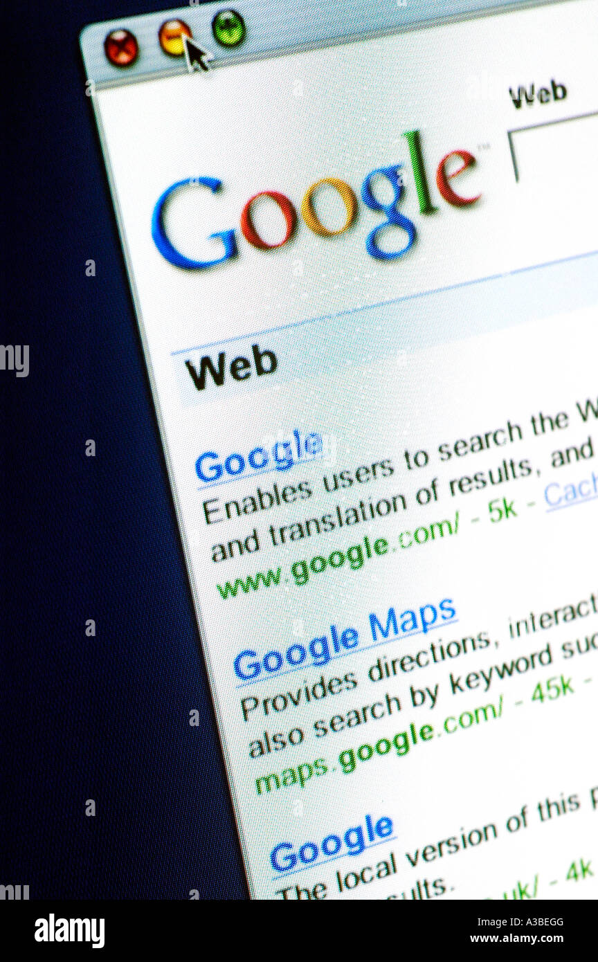 The homepage website and logo Google Stock Photo - Alamy