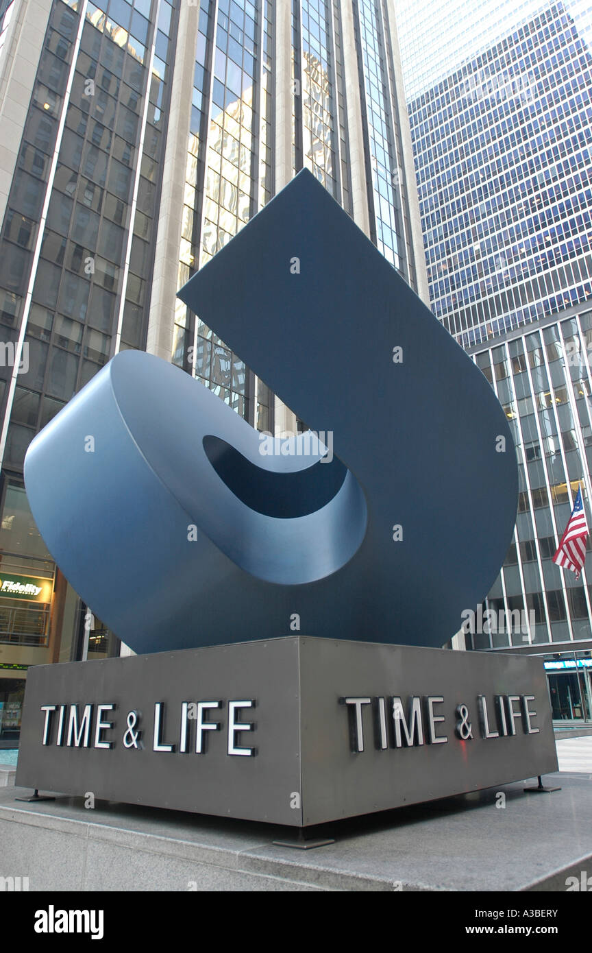 The sculpture Curved Cube by William Crovello stands outside the Time ...