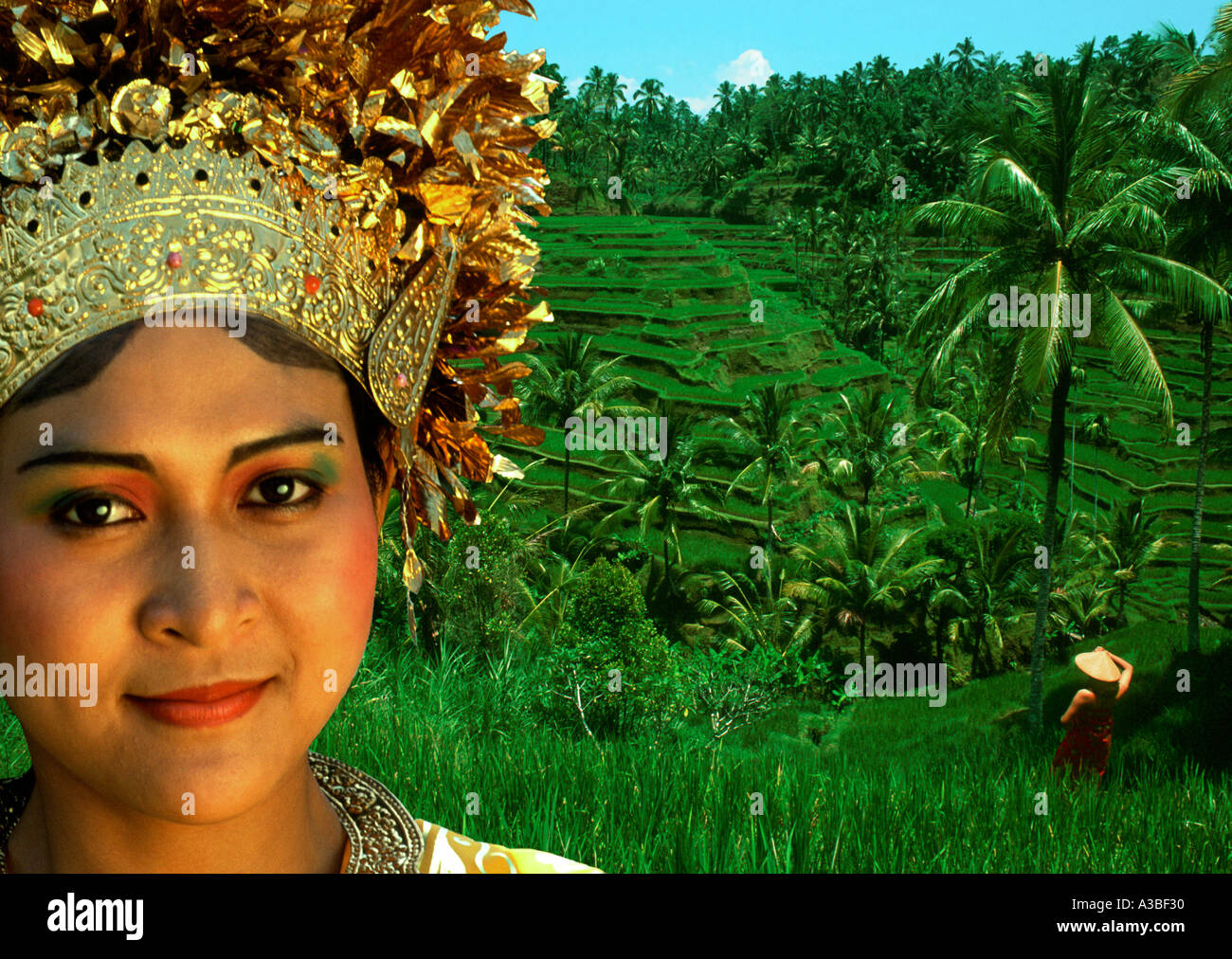 Dancer wearing traditional garb in Bali Stock Photo - Alamy