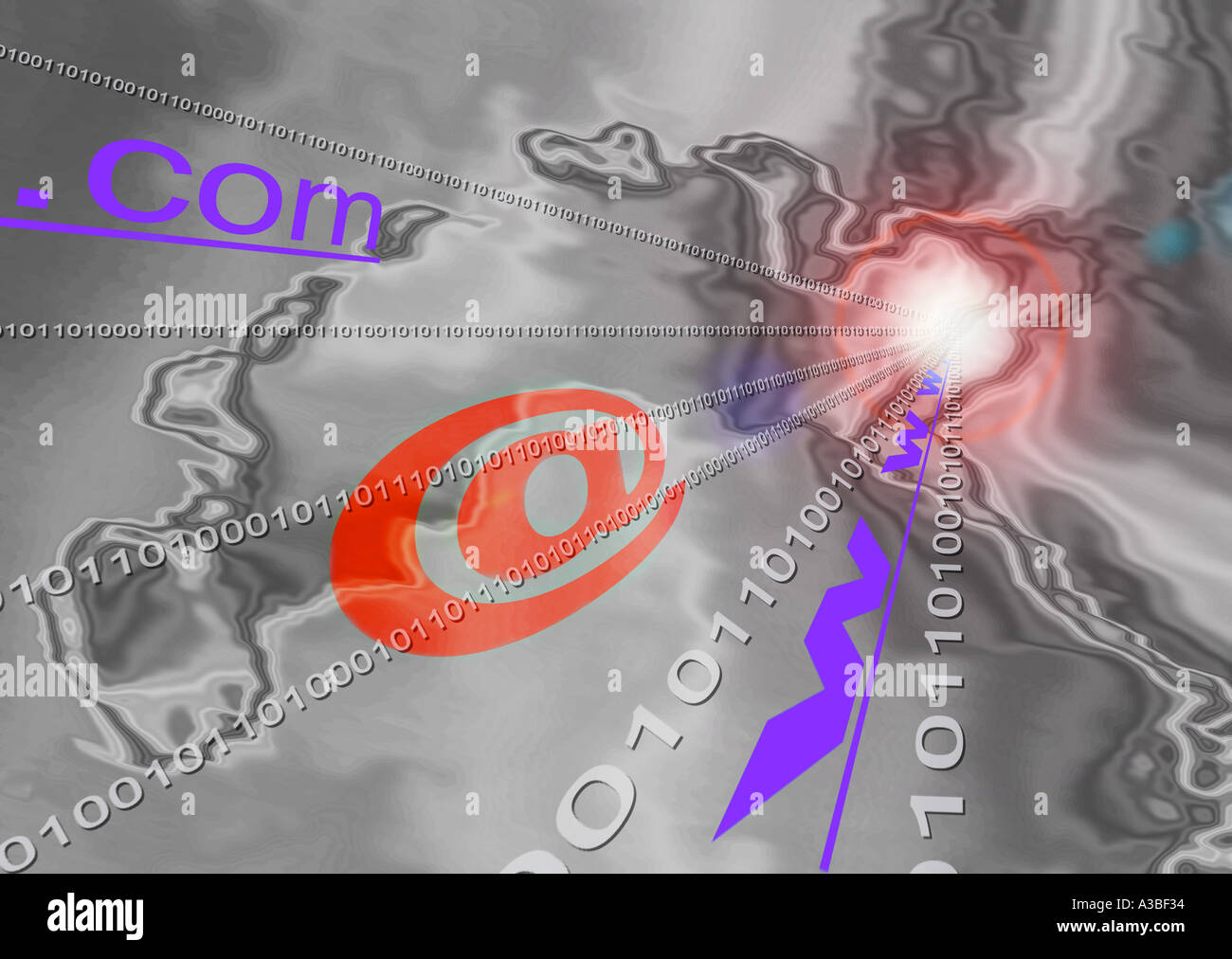 Abstract High tech world binary world Stock Photo - Alamy