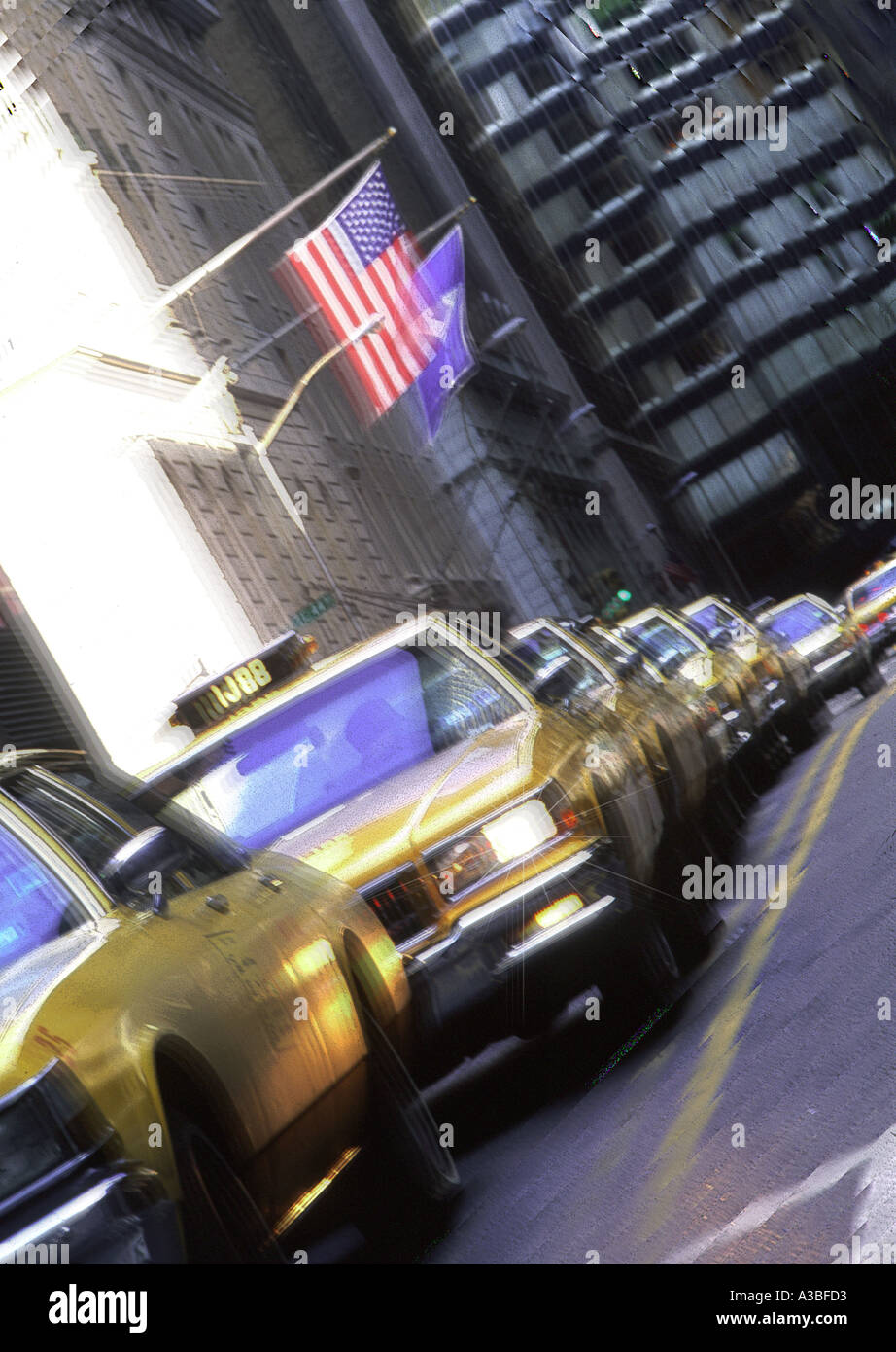 Line up of taxis hi-res stock photography and images - Alamy