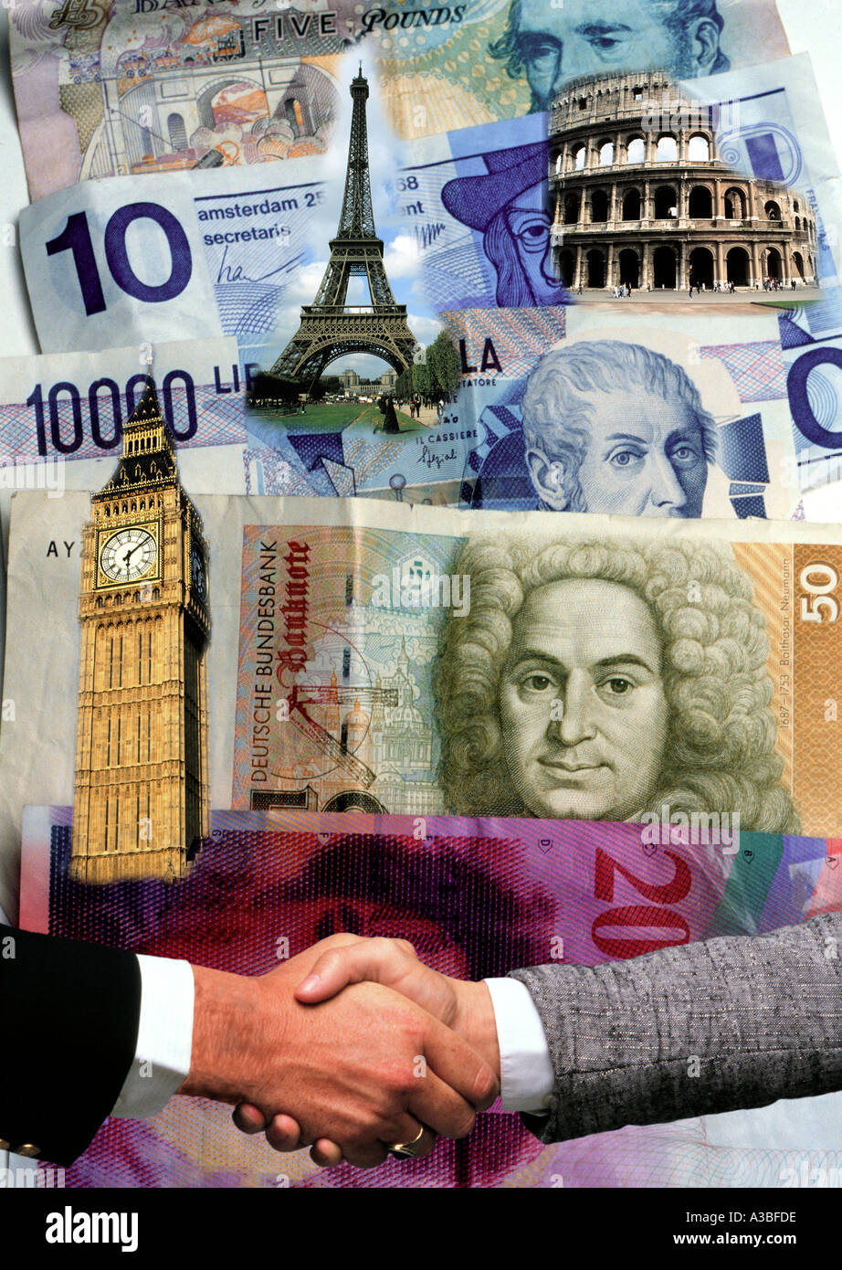 Business International economy handshake Stock Photo - Alamy