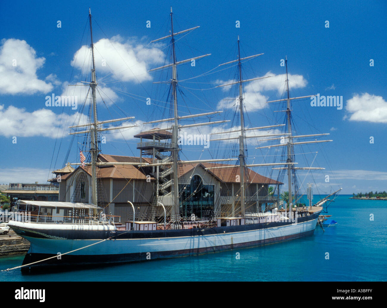 Historic ship Falls of Clyde at the Hawaii Maritime Center Honolulu ...