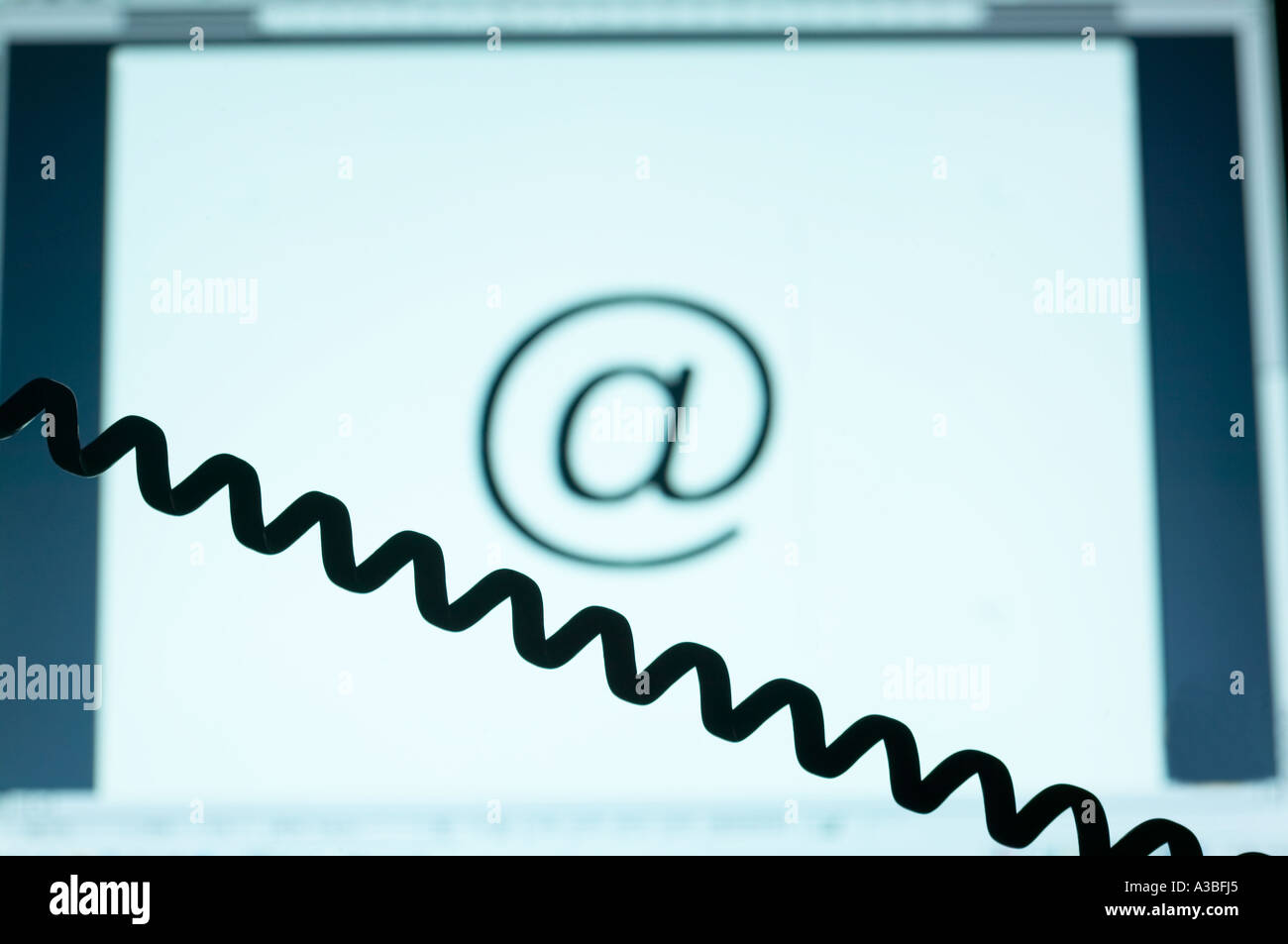telephone wire and monitor Stock Photo - Alamy