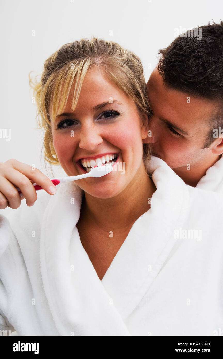 Man woman kissing toothpaste hi-res stock photography and images - Alamy
