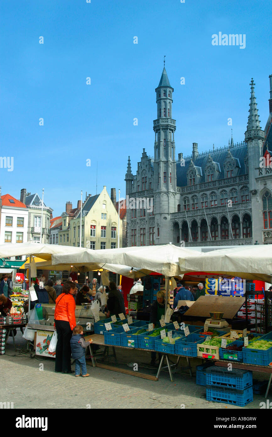 Bruges Belgium market Stock Photo - Alamy