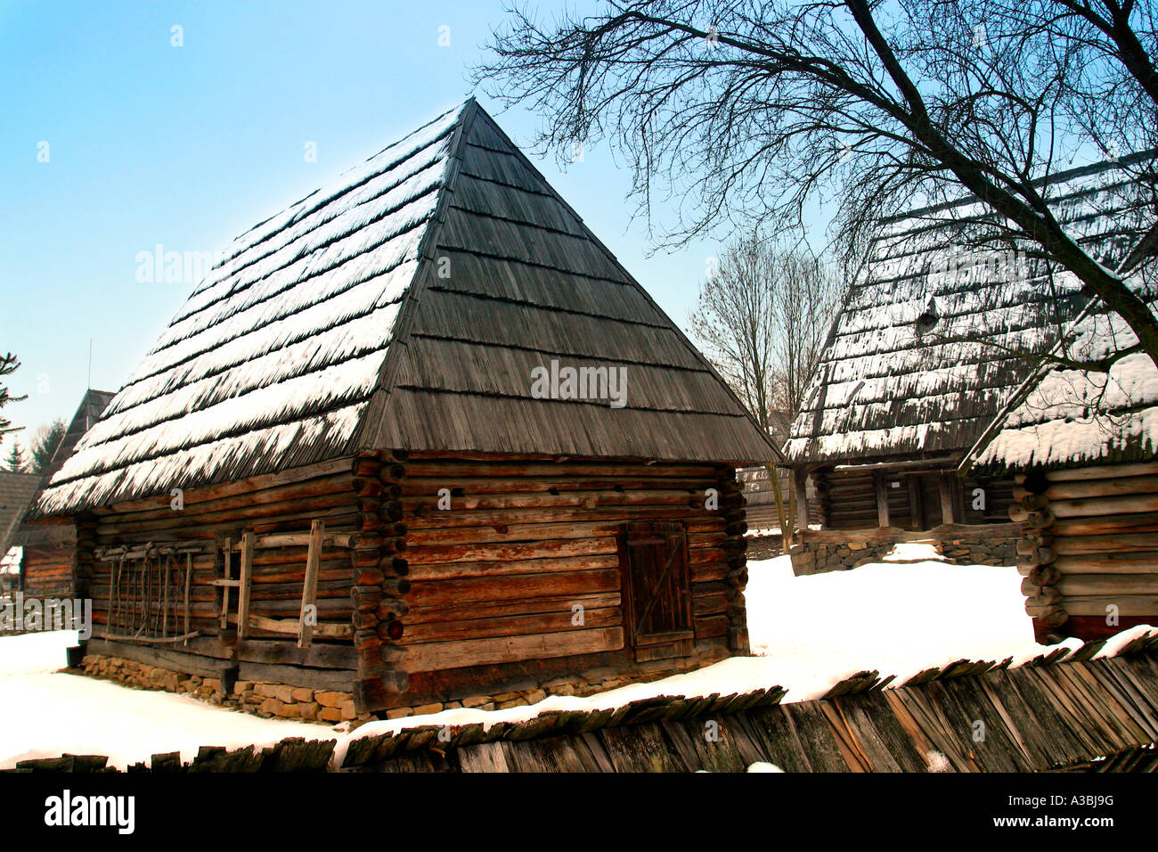 wooden shed covered by snow Stock Photo - Alamy