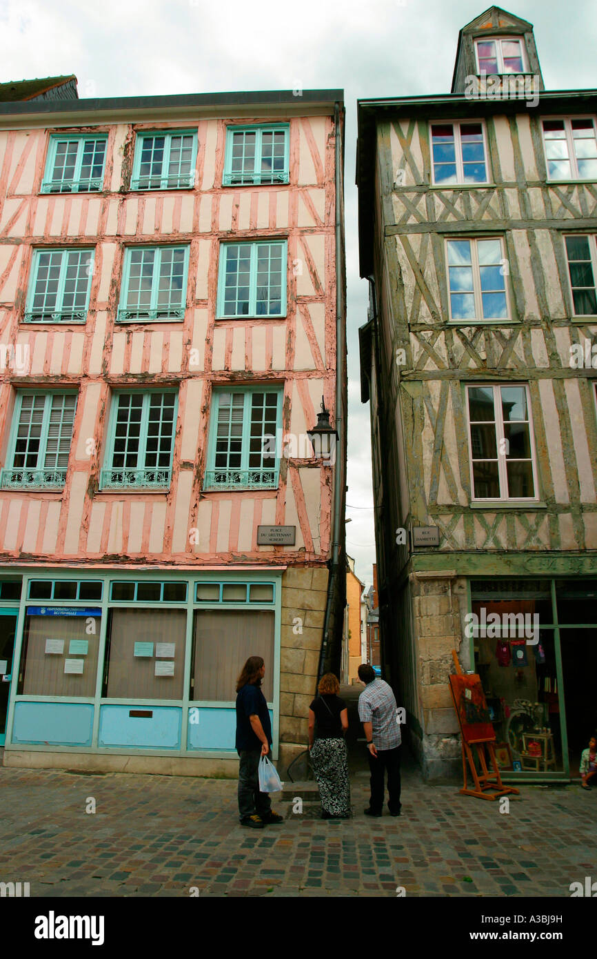 Medieval Town of Rouen France buildings Stock Photo - Alamy