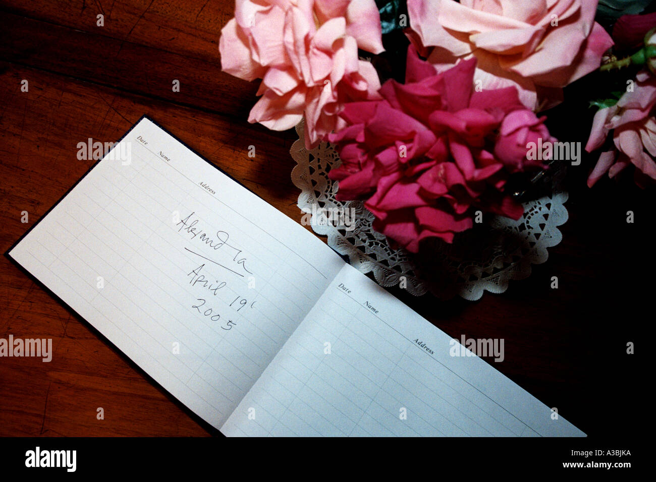 Signature of Princess Alexandra after her Royal visit to an old people ...