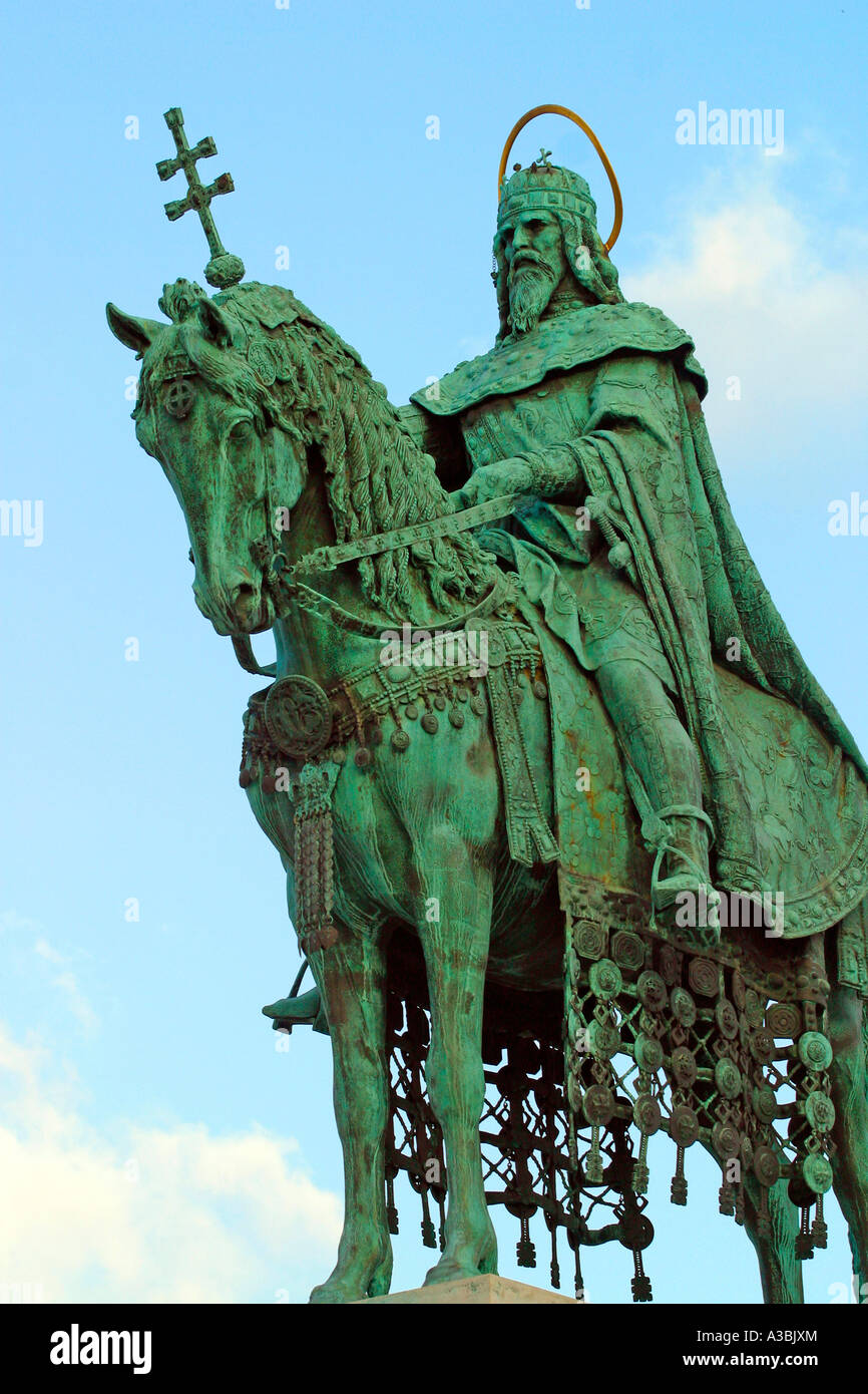 St Stephen Statue Budapest Hungary Stock Photo - Alamy