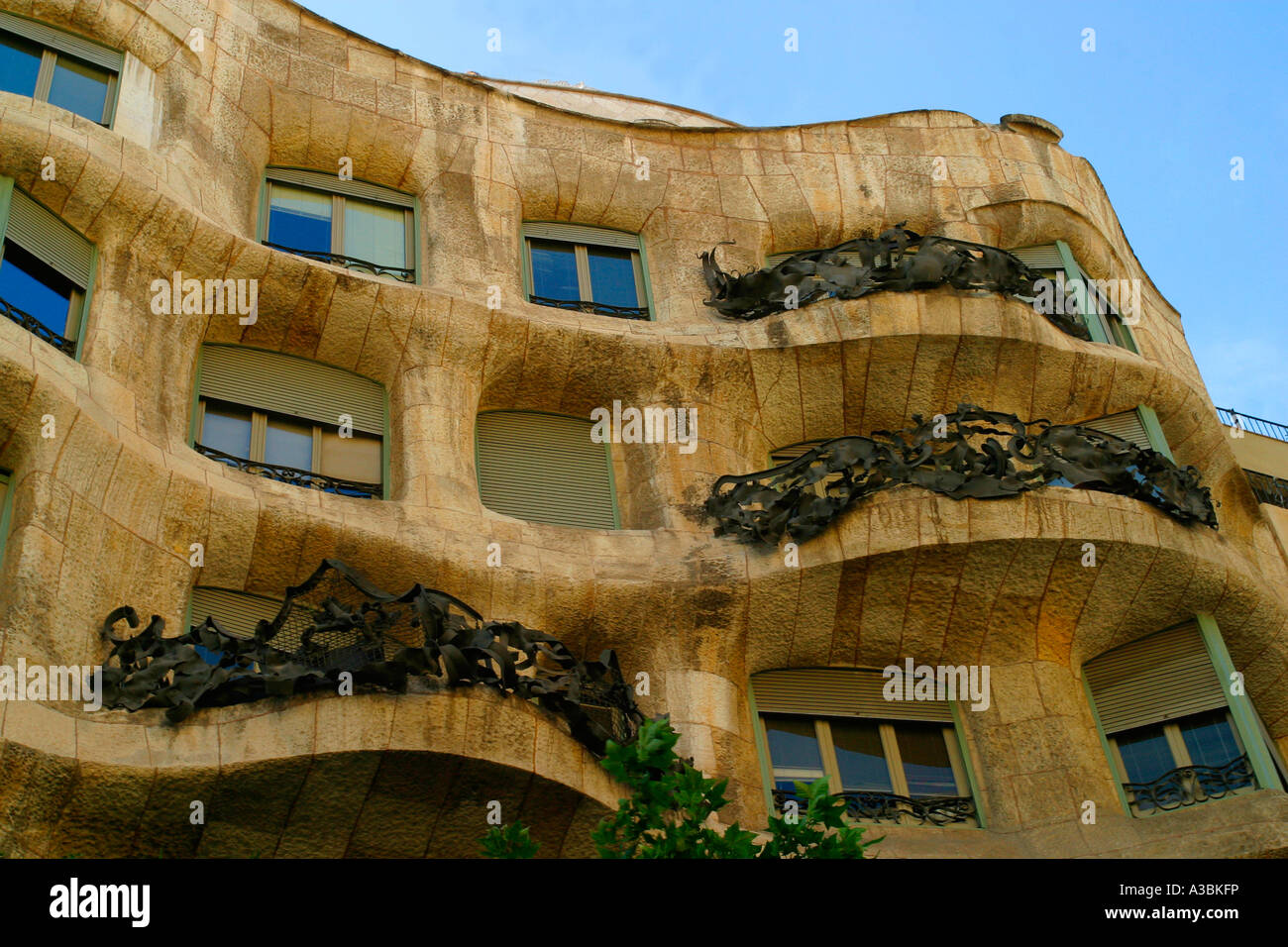 La Pedrera Antoni Gaudi Barcelona Spain Stock Photo - Alamy