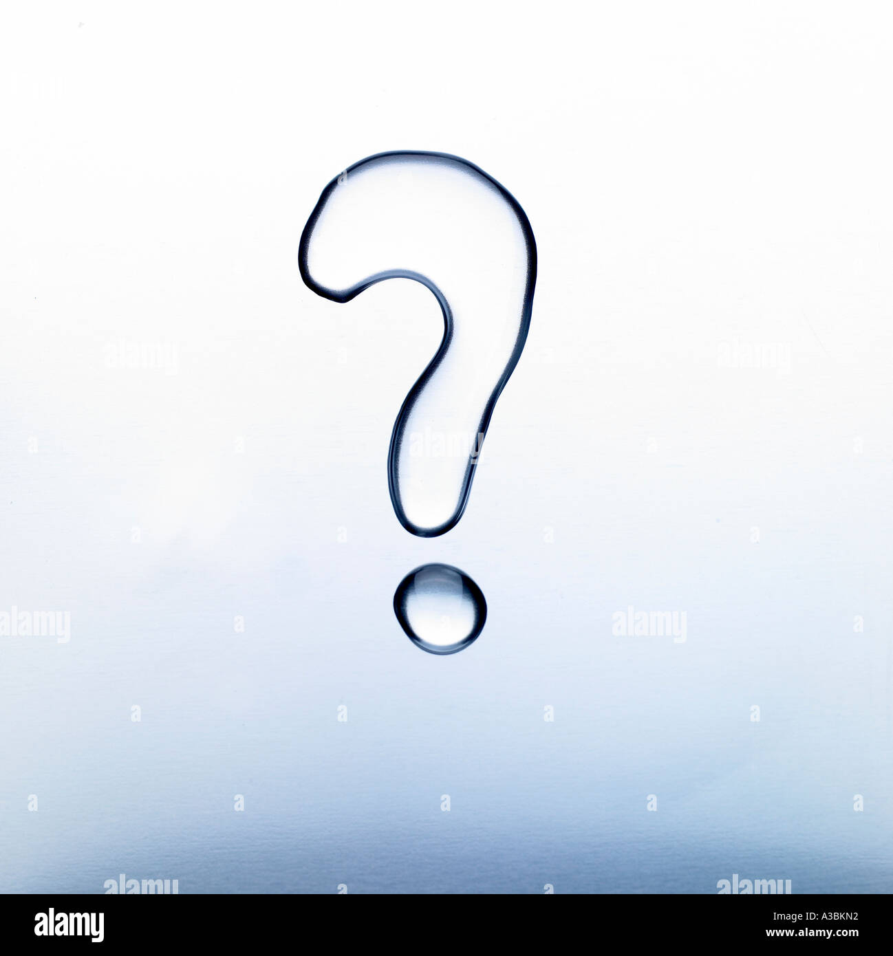 a question mark made out of water Stock Photo - Alamy
