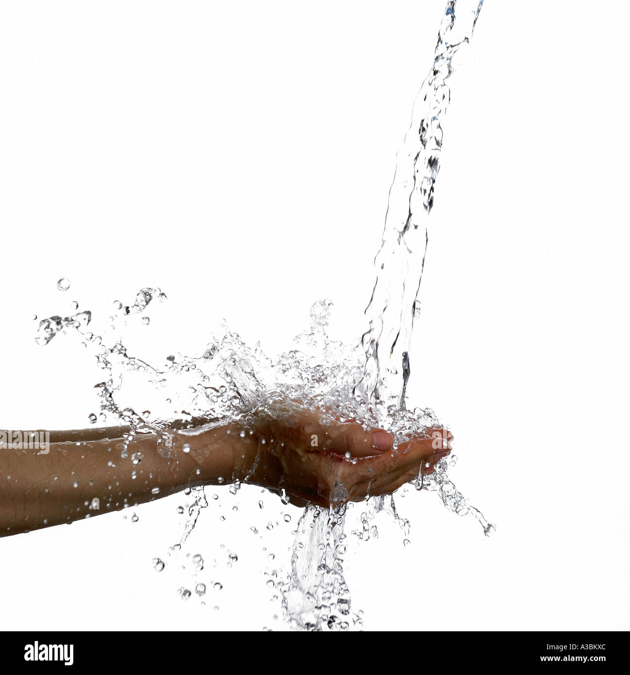 water in hand Stock Photo - Alamy