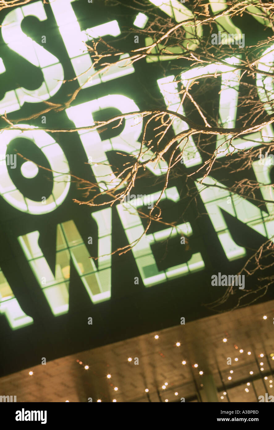 Lettering Wales Millennium Centre Cardiff Bay South Wales Stock Photo ...