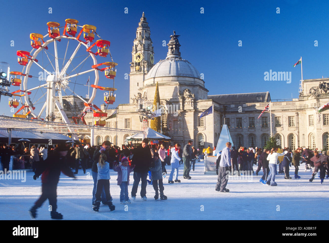 Ice Skating and Fairground Winter Wonderland City Hall Cardiff Civic ...
