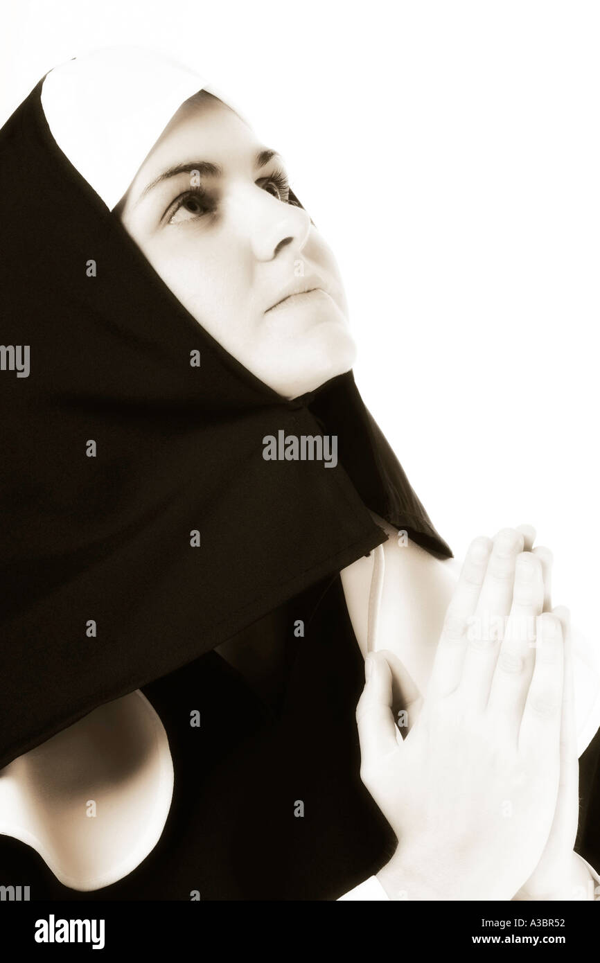 Praying nun, portrait Stock Photo - Alamy