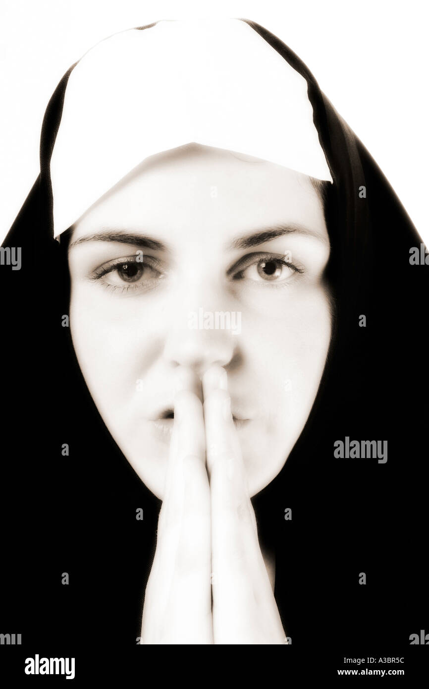 Praying nun, portrait Stock Photo - Alamy