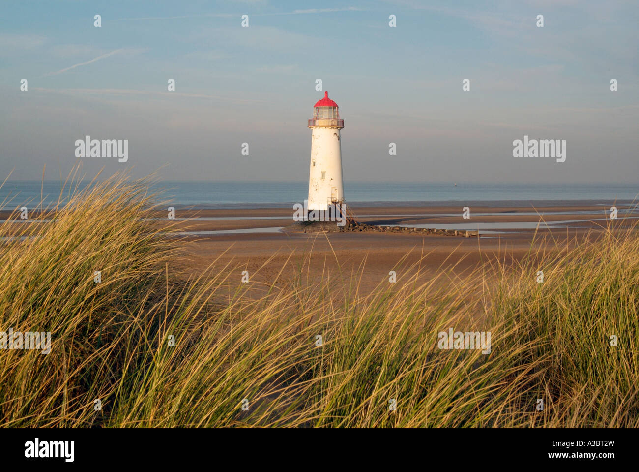 Talacre point of ayr Mostyn bank beacon channel lighthouse River Dee ...