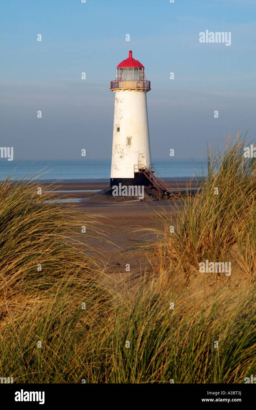 Talacre point of ayr Mostyn bank beacon channel lighthouse River Dee ...