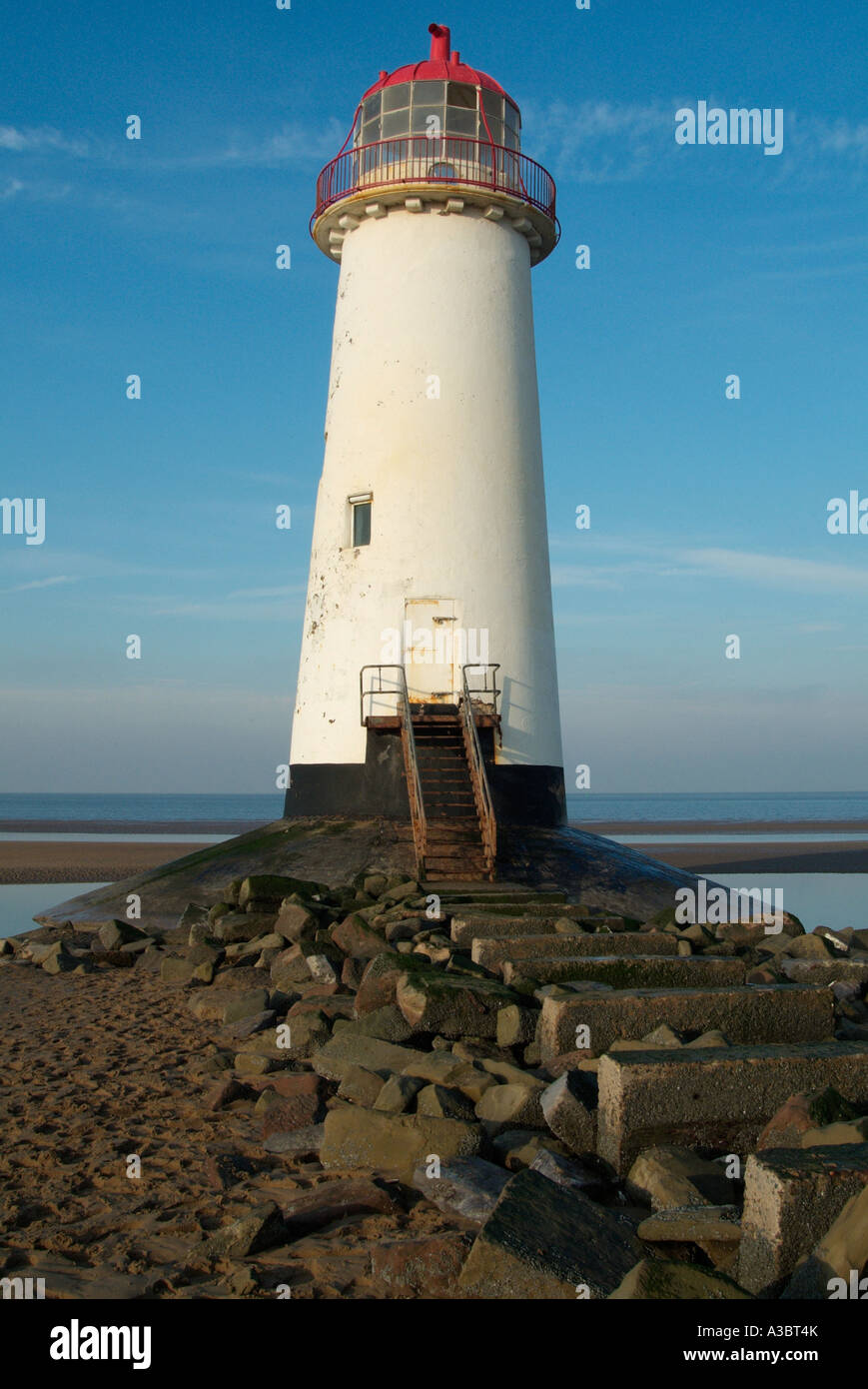 Talacre point of ayr Mostyn bank beacon channel lighthouse River Dee ...