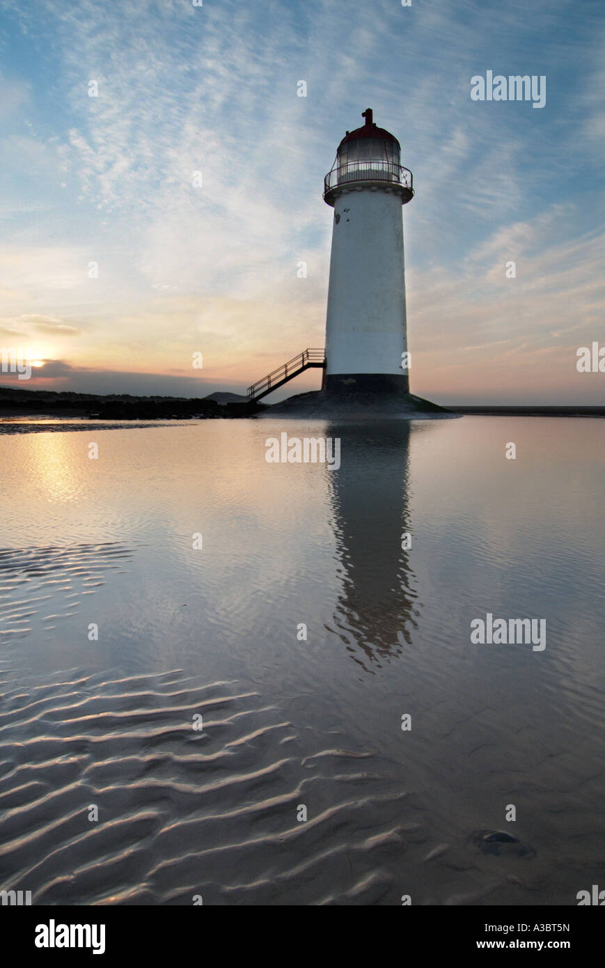 Talacre point of ayr Mostyn bank beacon channel lighthouse River Dee ...