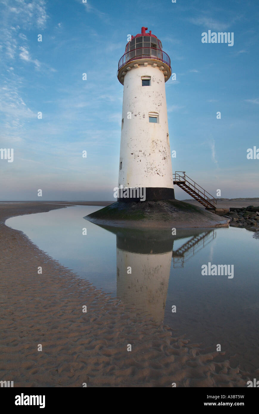 Talacre point of ayr Mostyn bank beacon channel lighthouse River Dee ...