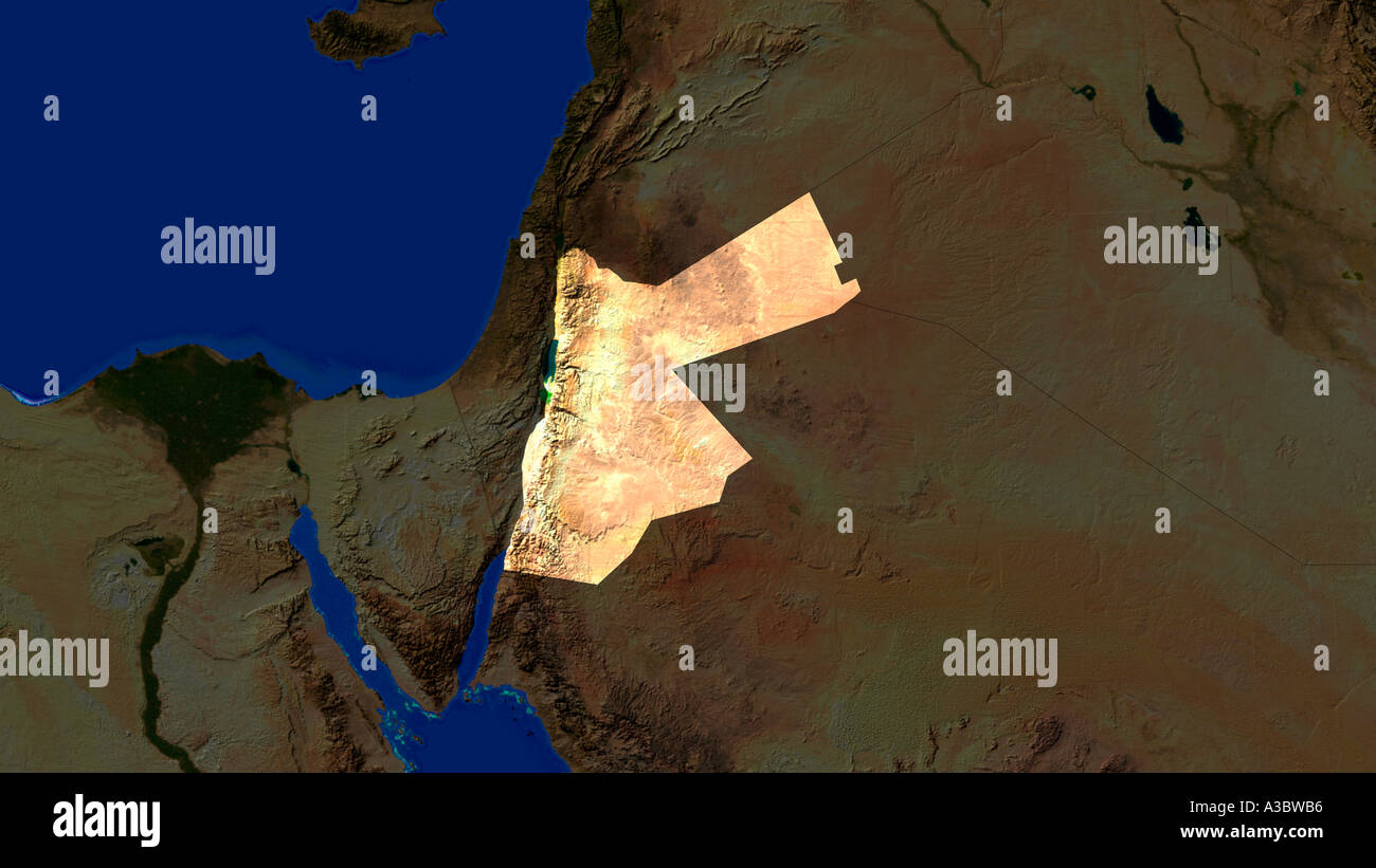 Map satellite geography jordan hi-res stock photography and images - Alamy