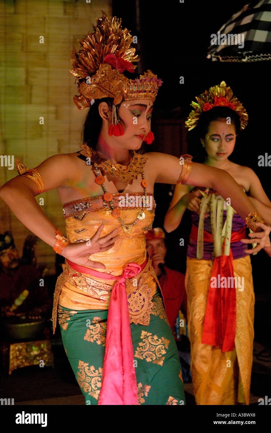 Bali Balinese traditional dance performed for hotel guests. Seminyak ...